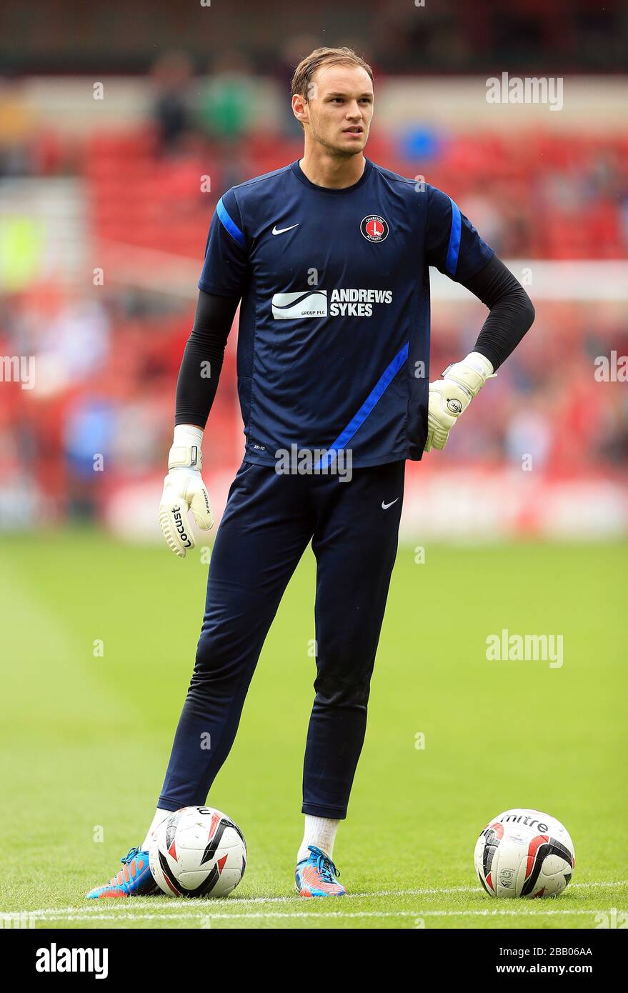 Charlton Athletic goalkeeper David Button Stock Photo - Alamy