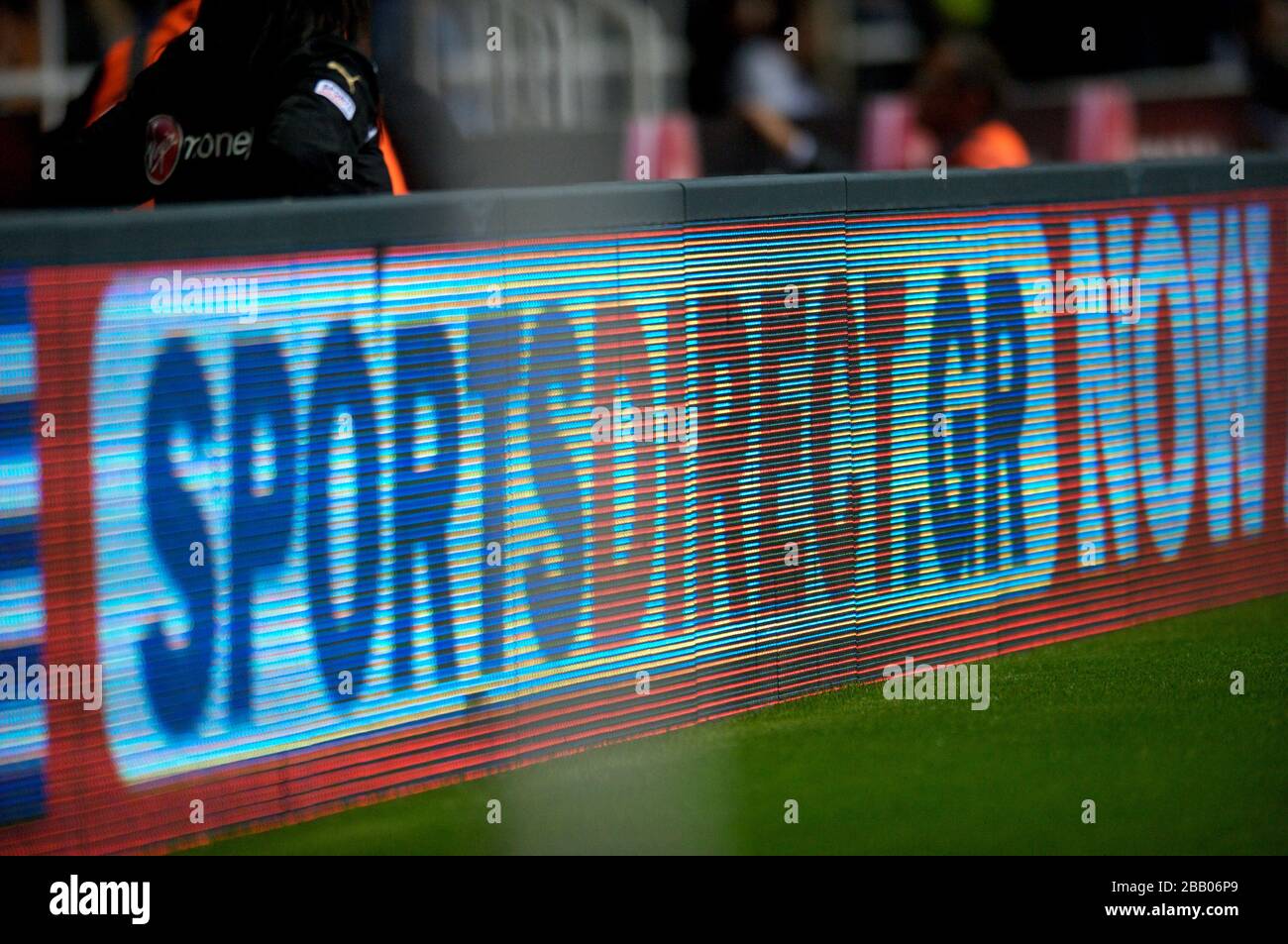 Image of a Sports Direct billboard inside the Sports Direct Arena Stock ...
