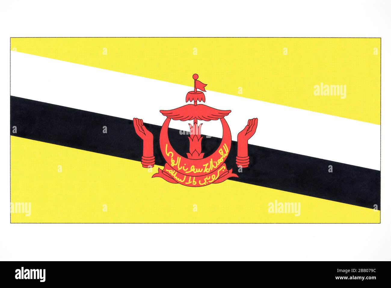 National flag of Brunei Stock Photo - Alamy