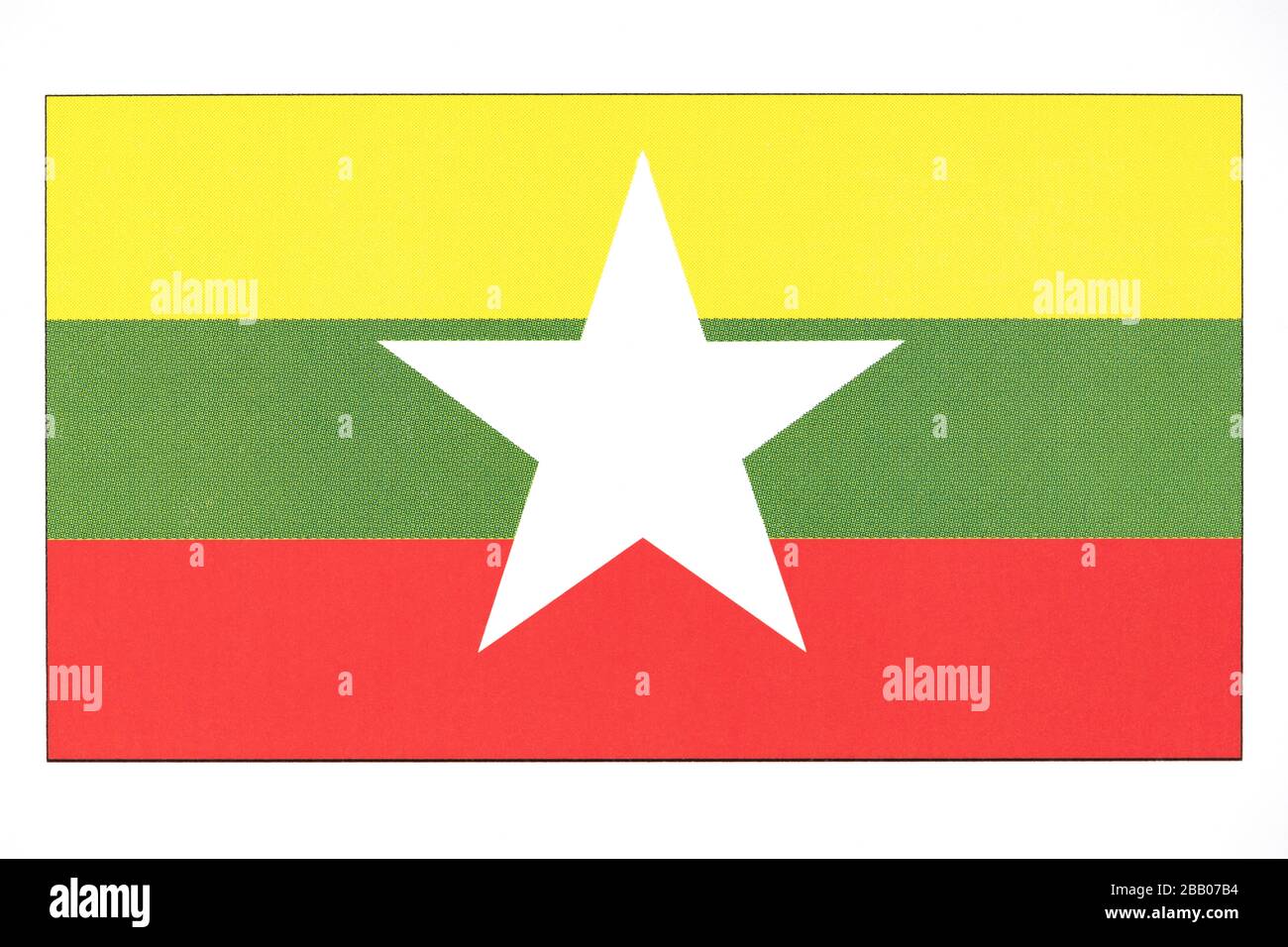 National flag of Myanmar Stock Photo - Alamy