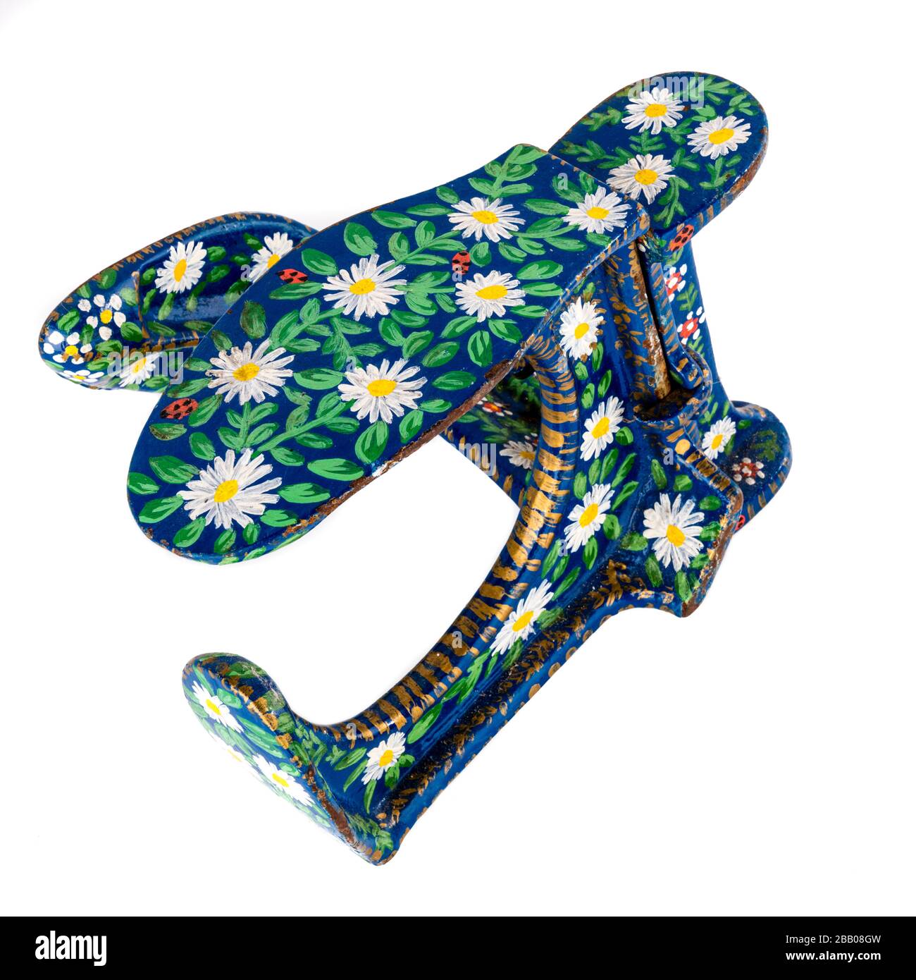 3 way shoe last, vintage cobblers shoe last, painted shoe last, 3 way ...