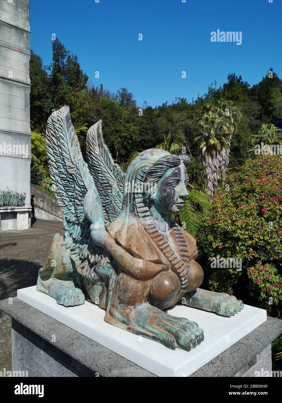 FUNCHAL, PORTUGAL - FEBRUARY 22, 2020: Statue in Monte Palace Tropican ...