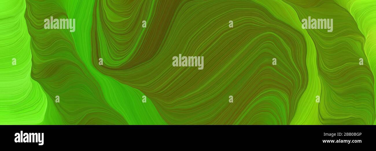 modern decorative curves design with dark green, lawn green and ...