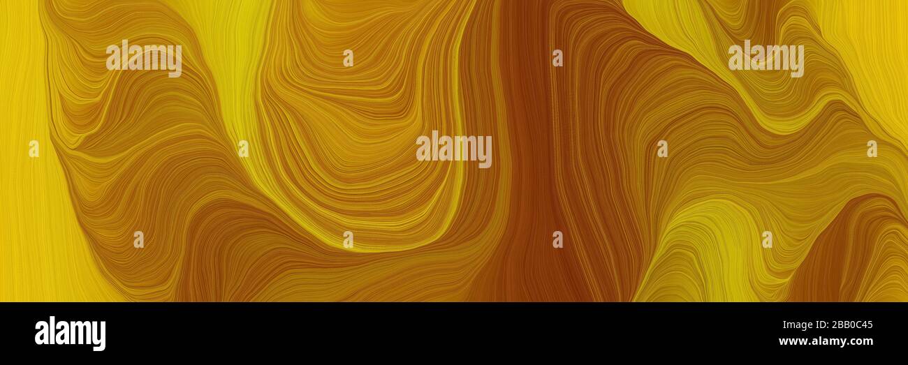 flowing decorative curves header design with dark golden rod, brown and ...