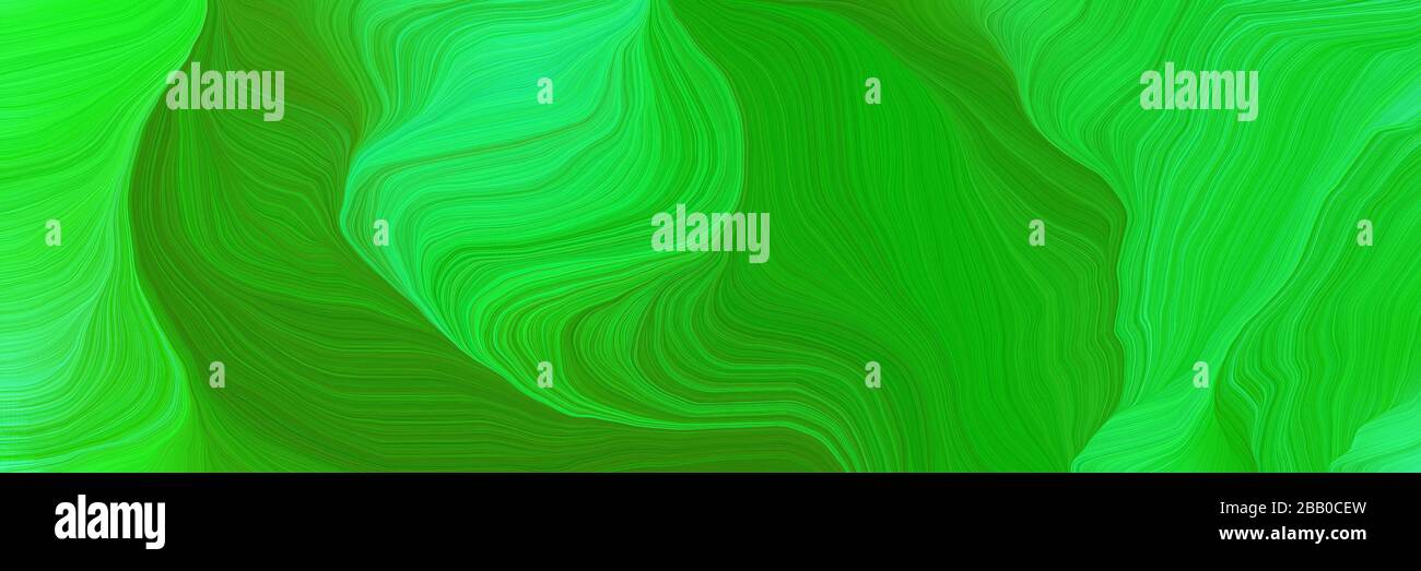 abstract colorful waves header design with lime green, forest green and ...