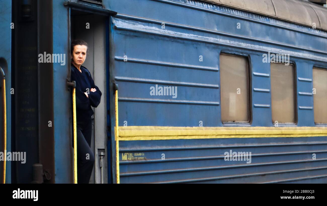 Uniform female train conductor hi-res stock photography and images - Alamy