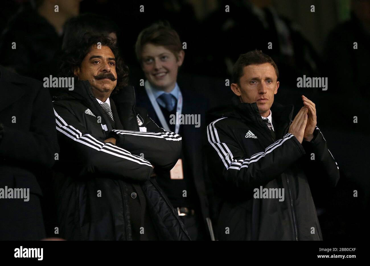 Fulham owner Shahid Khan (left) in the stands Stock Photo - Alamy