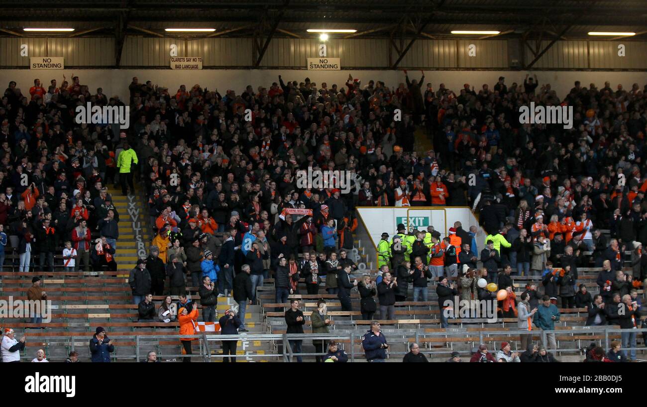 Blackpool fans in the stands Stock Photo - Alamy