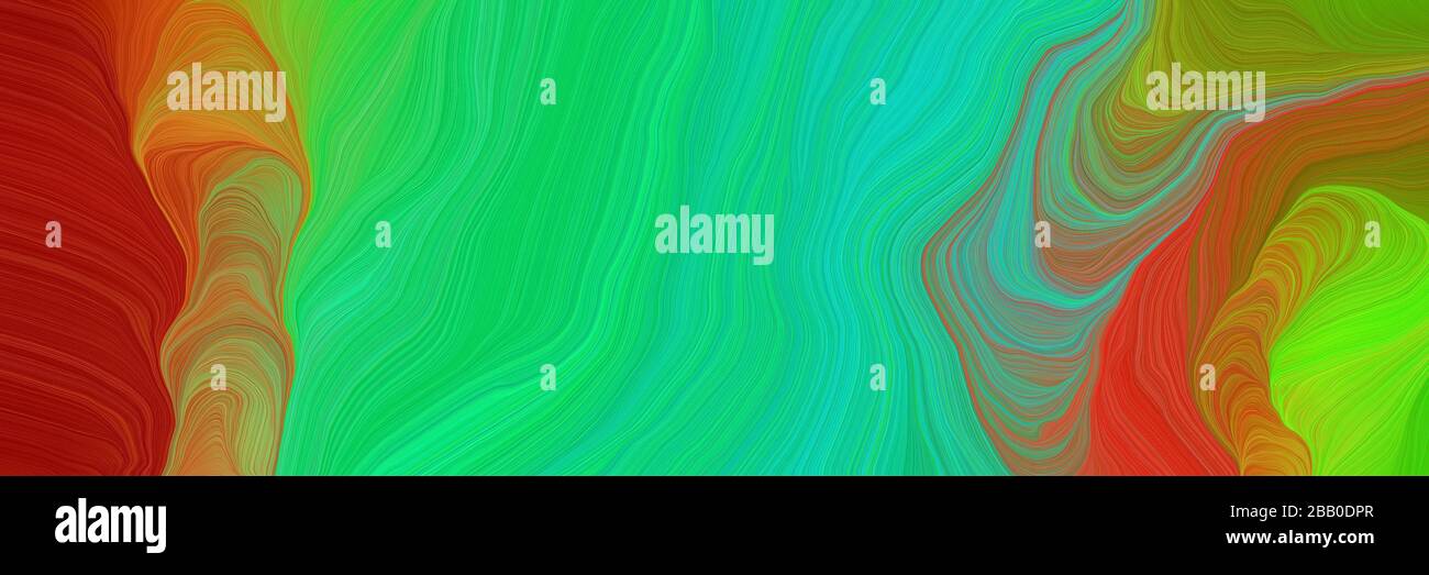 motion decorative waves header design with medium sea green, coffee and ...
