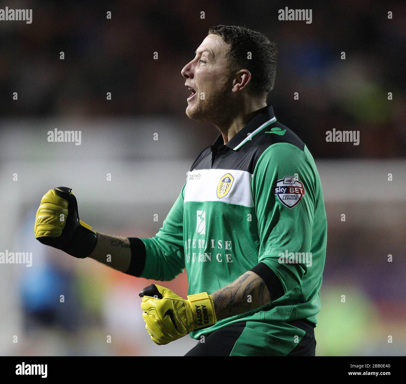 Leeds United's goalkeeper Paddy Kenny celebrates his team's goal ...