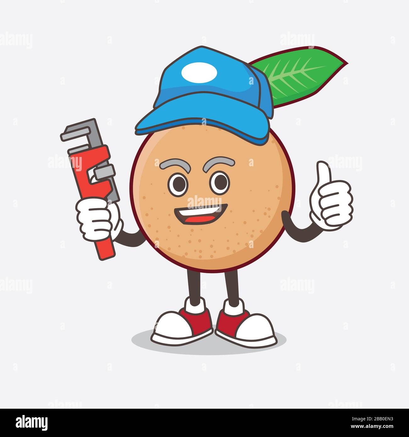An illustration of Longan Fruit cartoon mascot character as happy ...