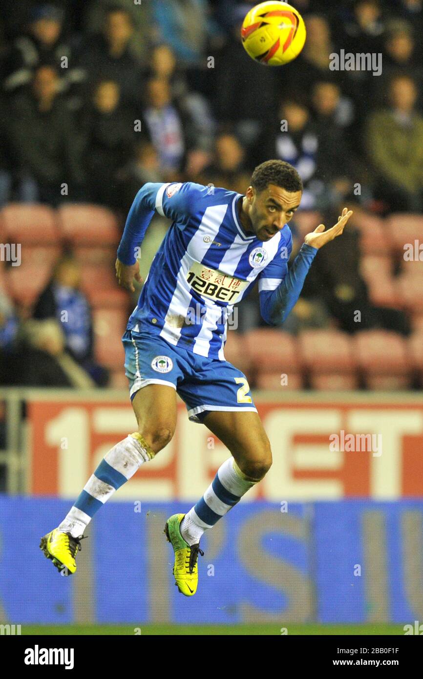 James Perch, Wigan Athletic Stock Photo - Alamy