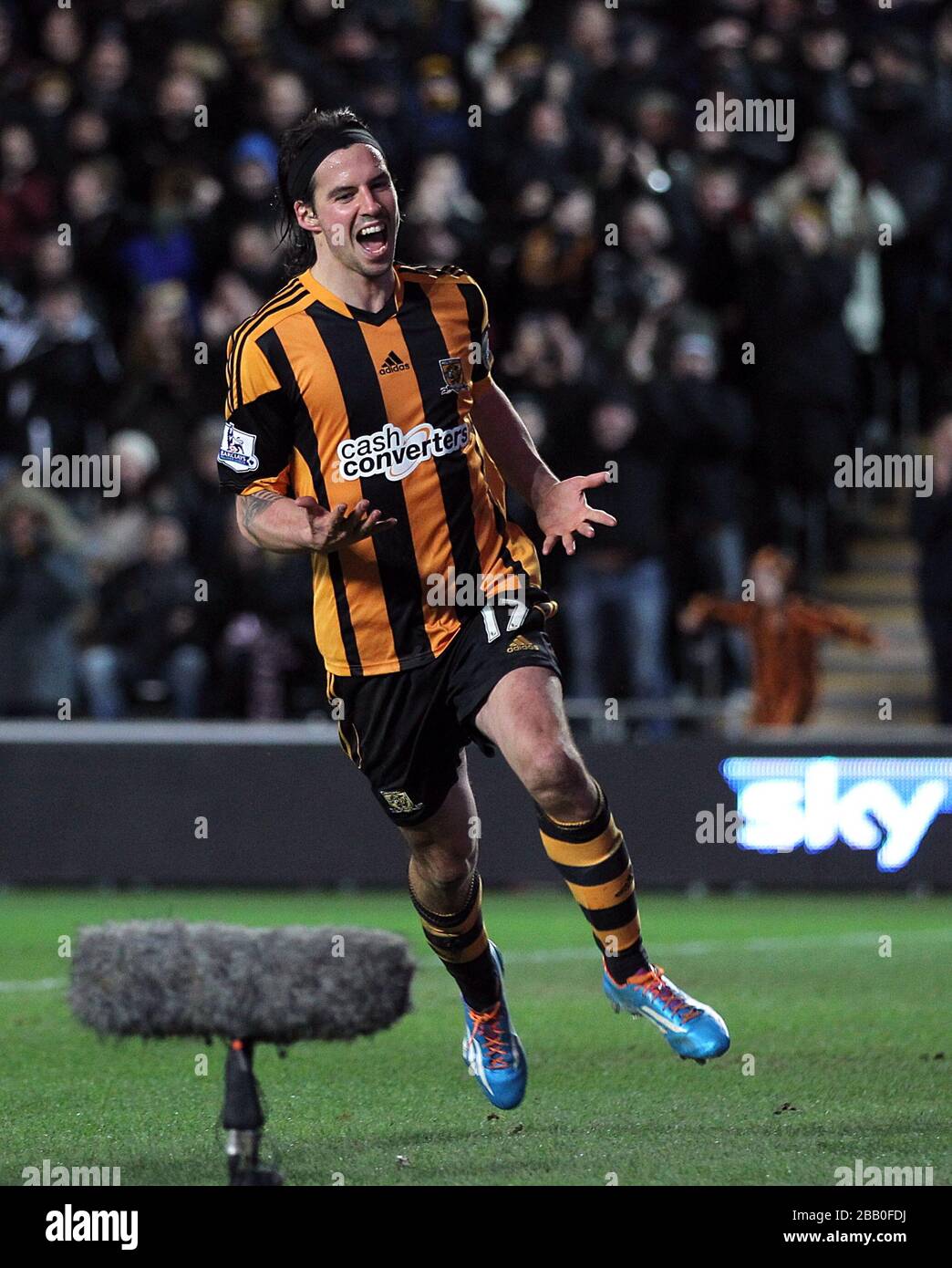 Hull City's George Boyd celebrates scoring his side's third goal Stock ...