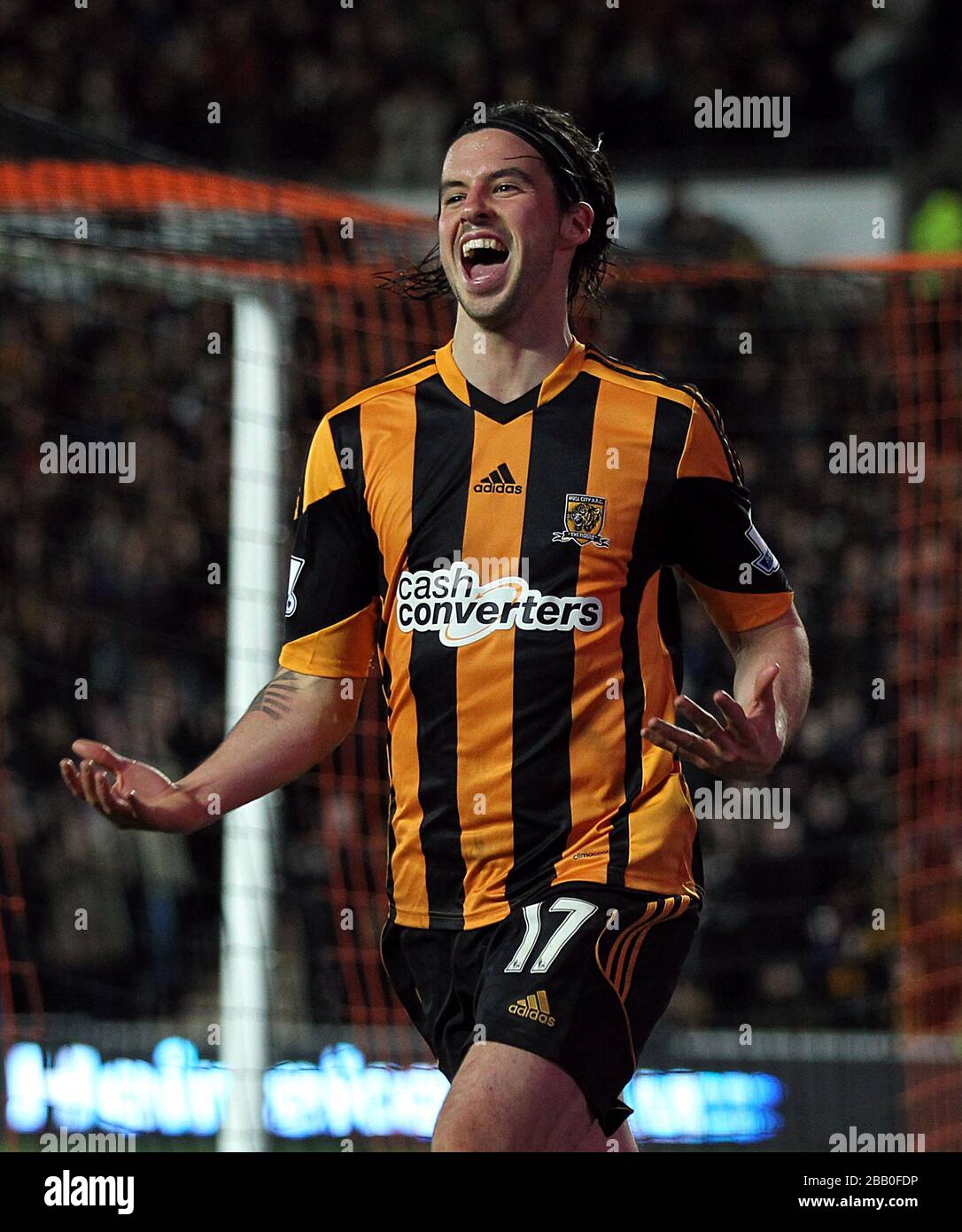 Hull City's George Boyd celebrates scoring his side's third goal Stock ...