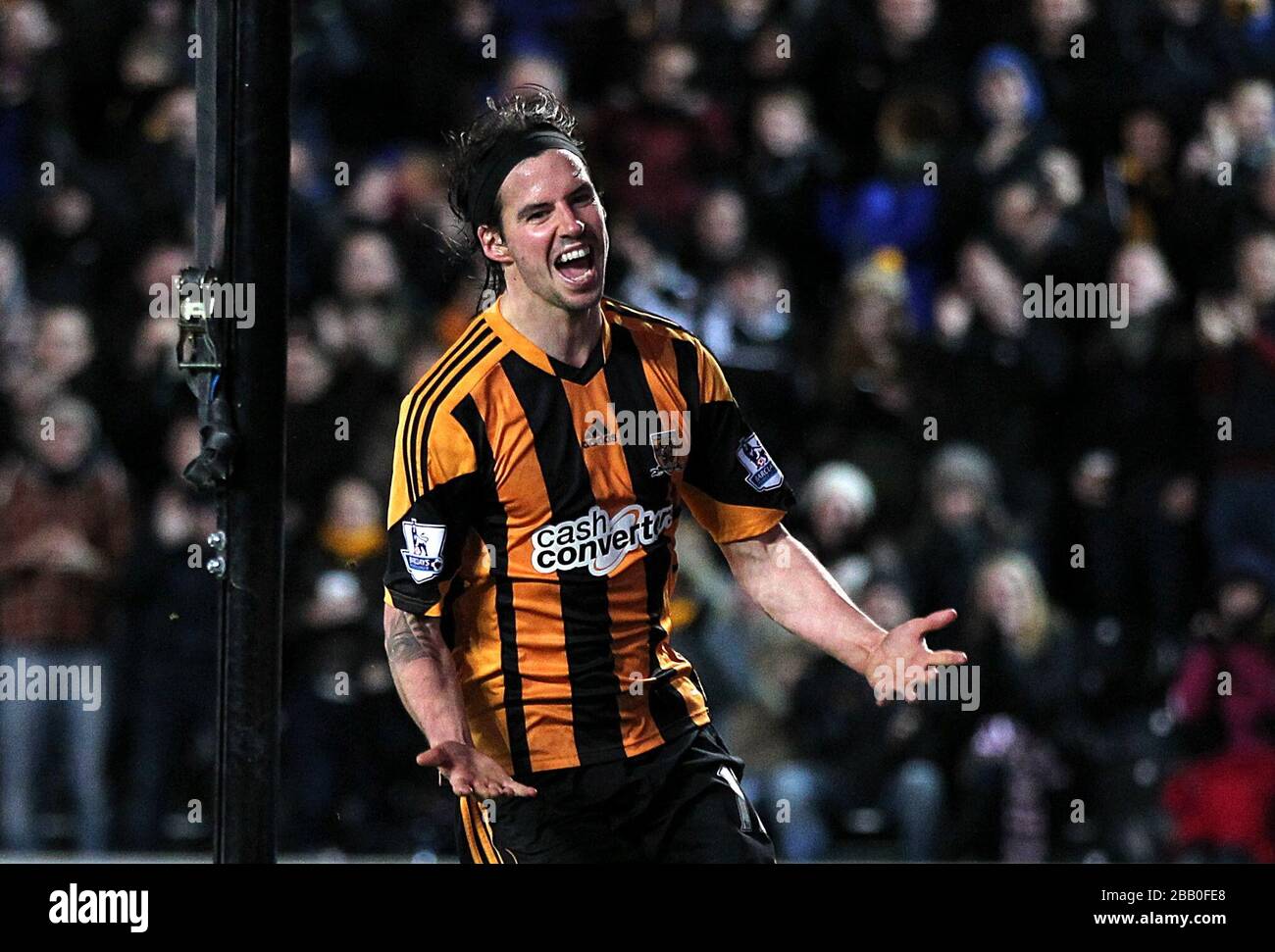Hull City's George Boyd celebrates scoring his side's third goal Stock ...