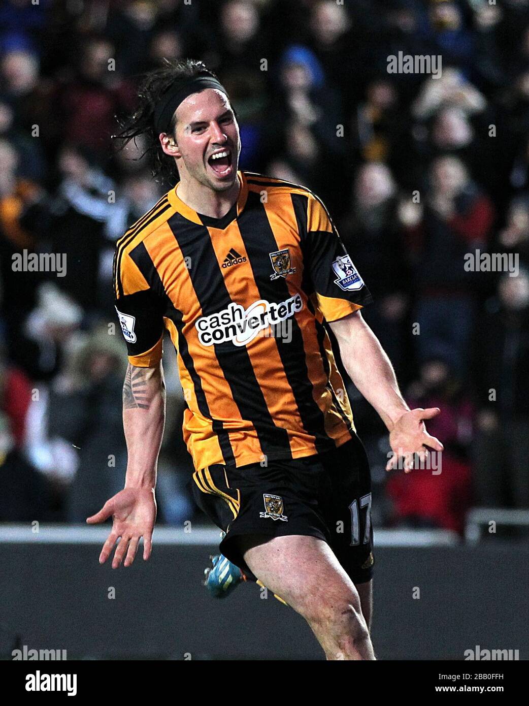 Hull City's George Boyd celebrates scoring his side's third goal Stock ...