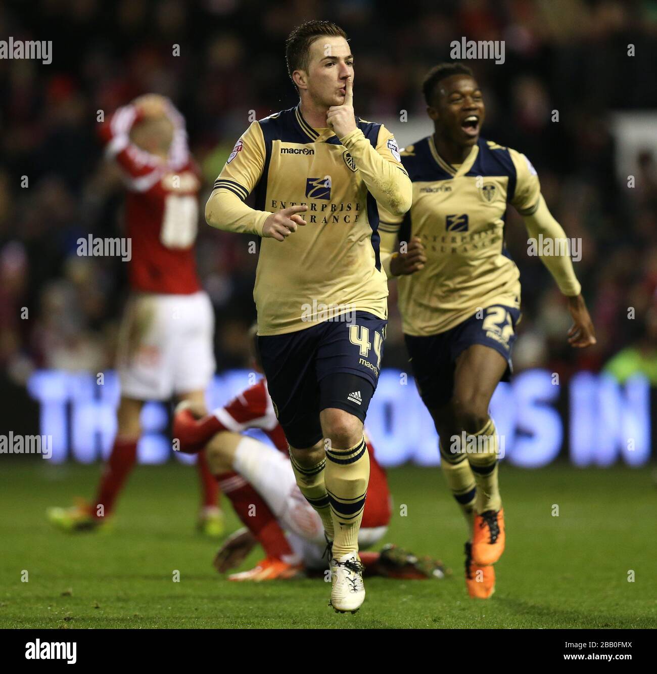 Leeds United's Ross McCormack celebrates scoring their first goal Stock ...