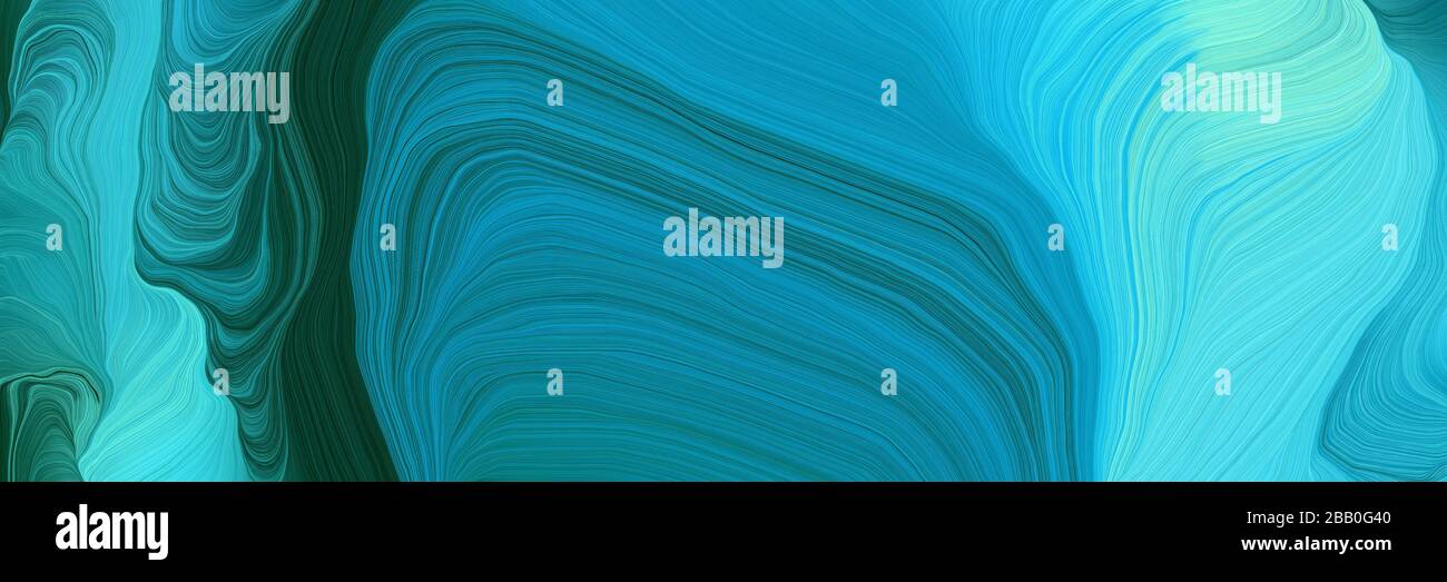 liquid colorful curves backdrop with dark cyan, very dark blue and ...