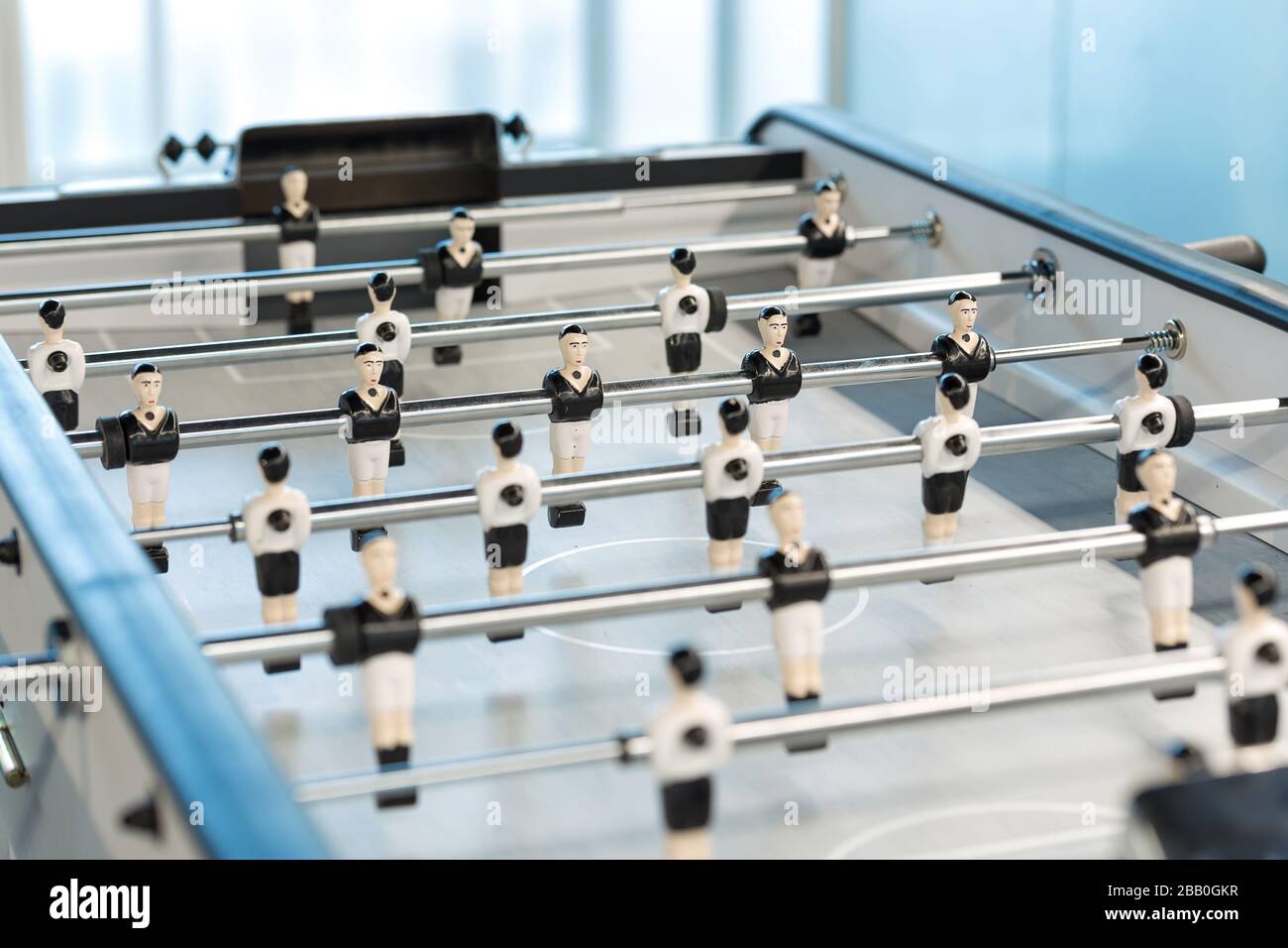 Table Soccer or Football Kicker Game with Player Figures Stock Photo ...