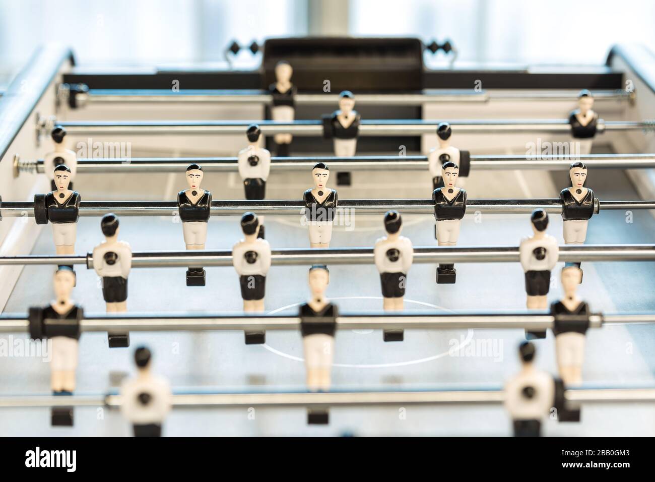 Table Soccer or Football Kicker Game with Player Figures Stock Photo ...