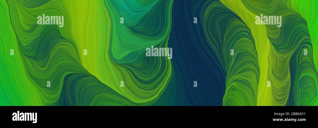 beautiful colorful curves background with forest green, moderate green ...