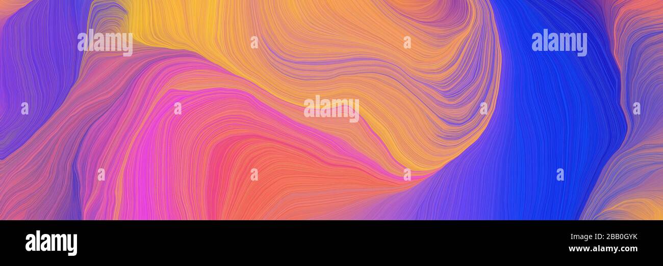 art decorative waves background with pale violet red, royal blue and ...
