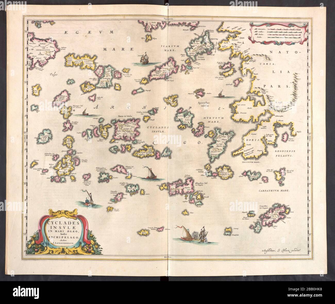 Cyclades map hi-res stock photography and images - Alamy