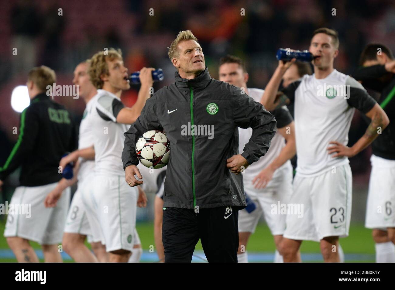 Celtic Assistant Manager Johan Mjallby (centre Stock Photo - Alamy