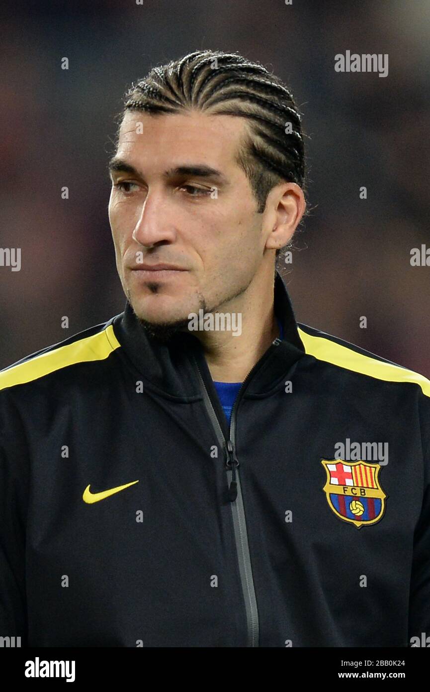 Barcelona goalkeeper Jose Manuel Pinto Stock Photo - Alamy