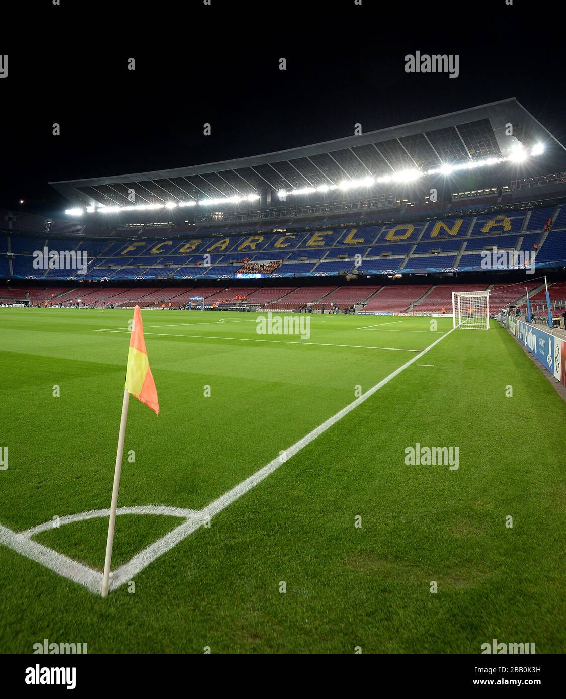 General view of inside the Camp Nou, Home to Barcelona FC Stock Photo ...