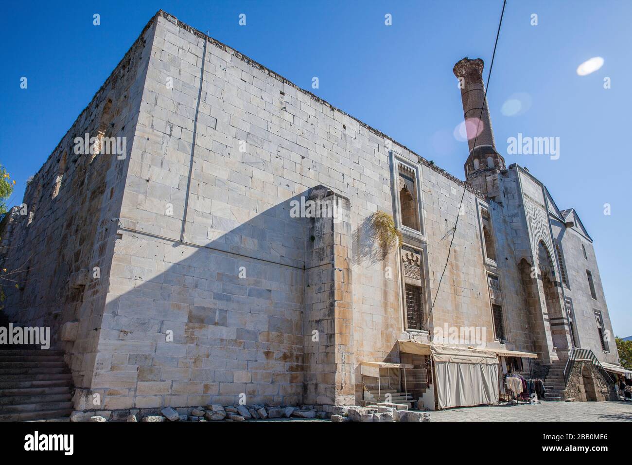 The historical Isa Bey mosque in the town of Selcuk near the famous ...