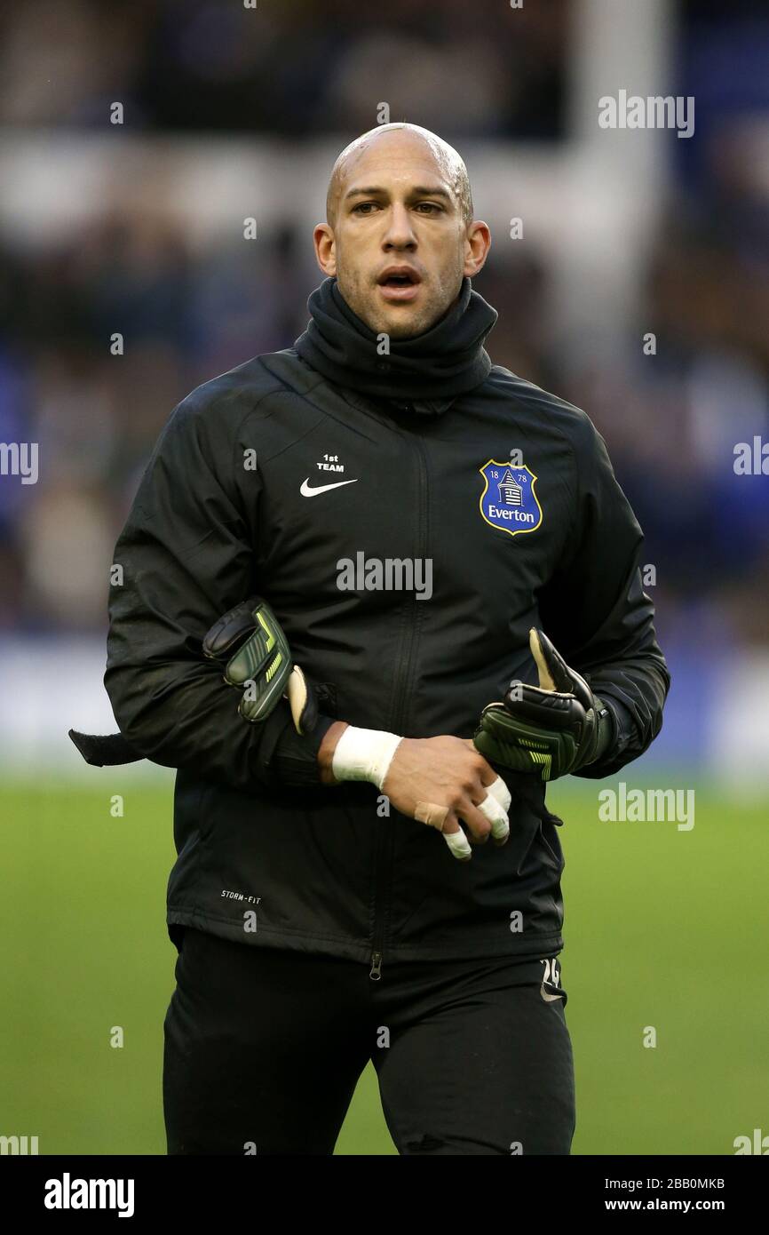 Tim Howard, Everton goalkeeper Stock Photo - Alamy