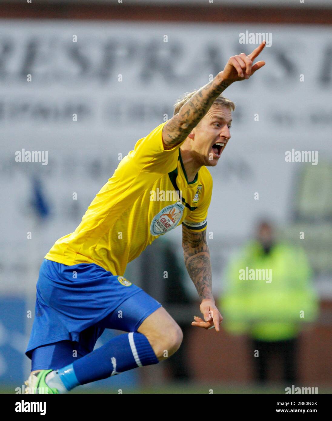 Coventry City's Carl Baker celebrates his opener Stock Photo - Alamy