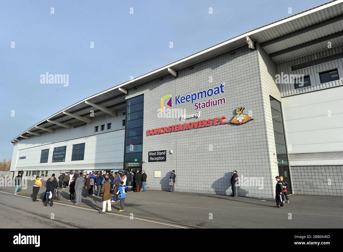 Genera view of the exterior of Keepmoat Stadium Stock Photo - Alamy