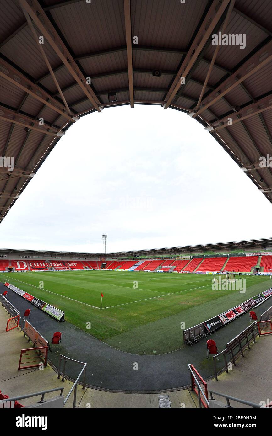 General view of the pitch at Keepmoat Stadium Stock Photo - Alamy