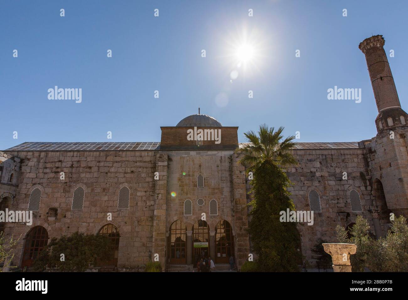 The historical Isa Bey mosque in the town of Selcuk near the famous ...