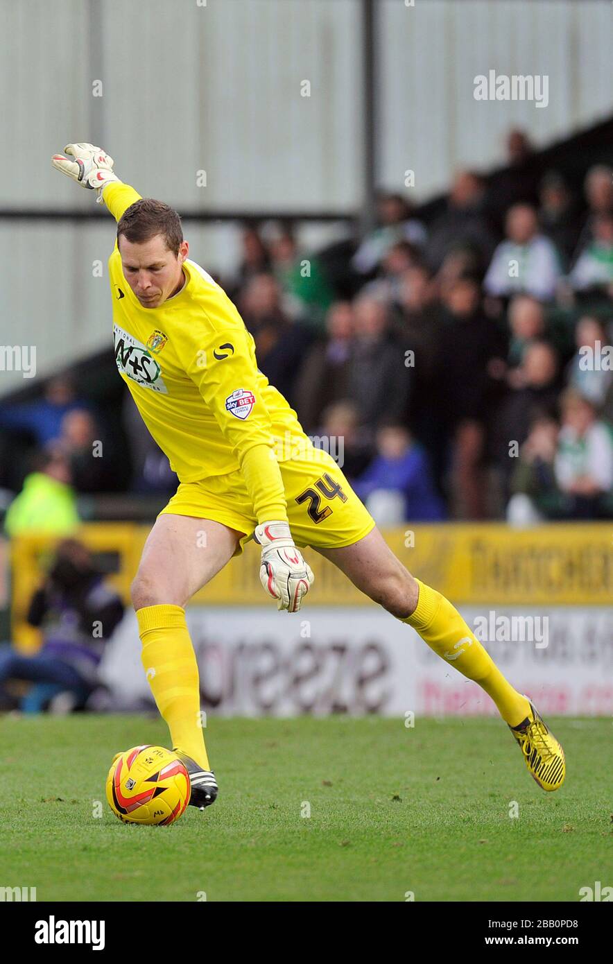 Goalkeeper Chris Dunn, Yeovil Town Stock Photo - Alamy