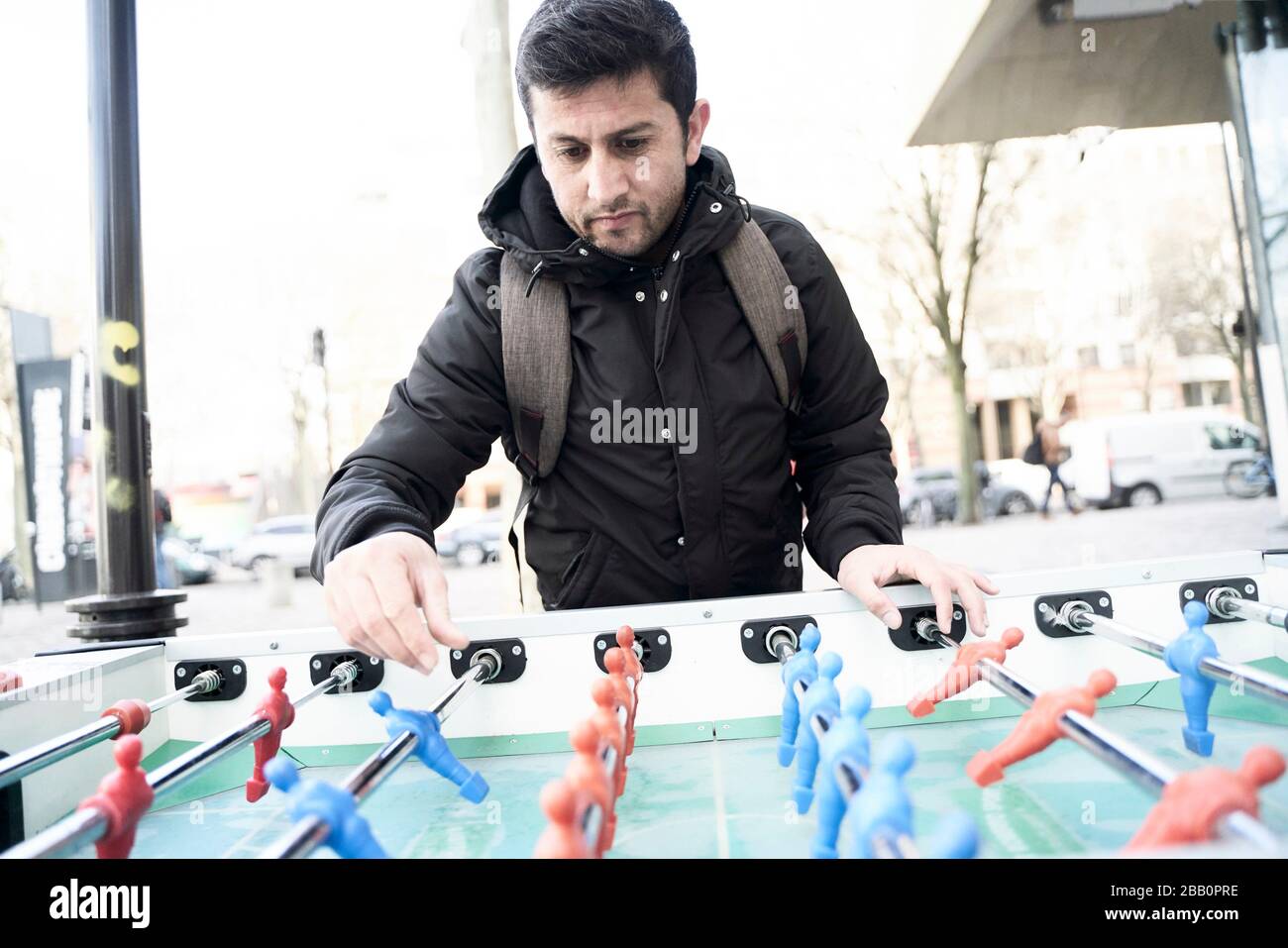 Human foosball hi-res stock photography and images - Alamy
