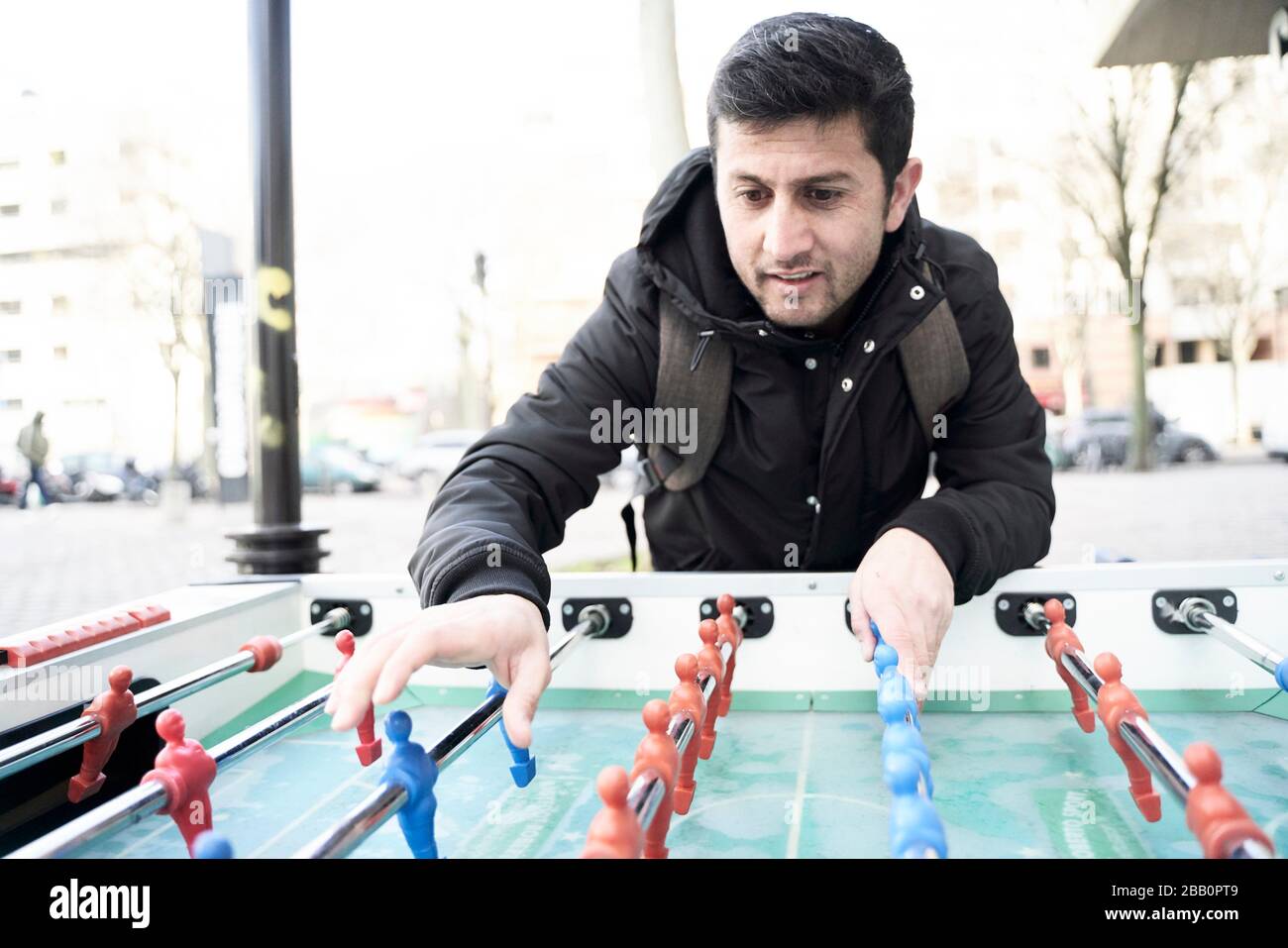 Middle Eastern Male Playing Football High Resolution Stock Photography ...