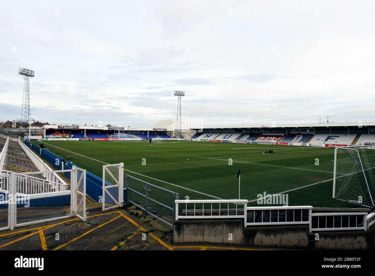 General view of Victoria Park, home of Hartlepool United Stock Photo ...