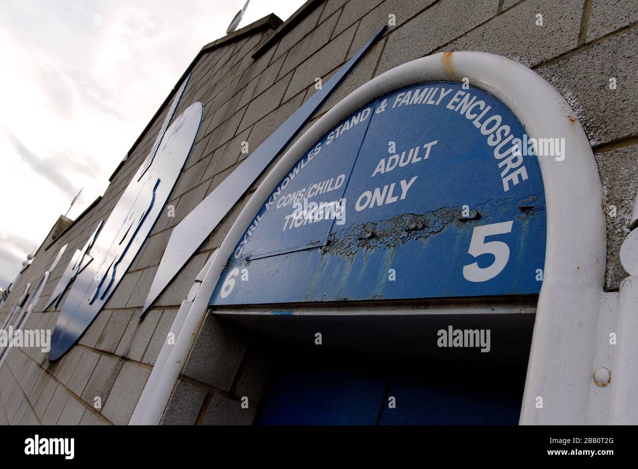 General view of Victoria Park, home of Hartlepool United Stock Photo ...