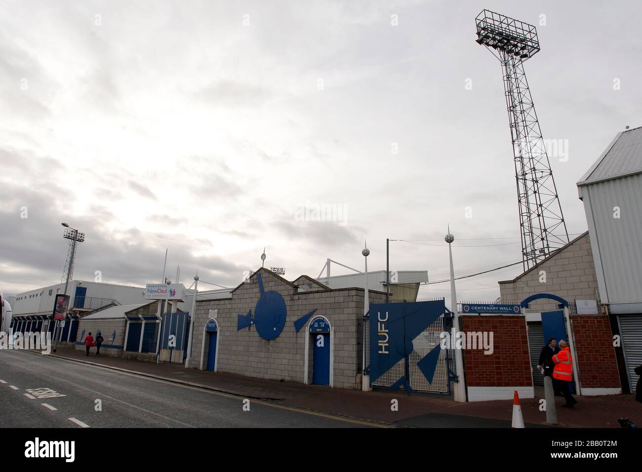 General view of Victoria Park, home of Hartlepool United Stock Photo ...
