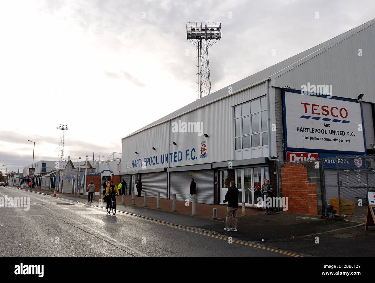 General view of Victoria Park, home of Hartlepool United Stock Photo ...
