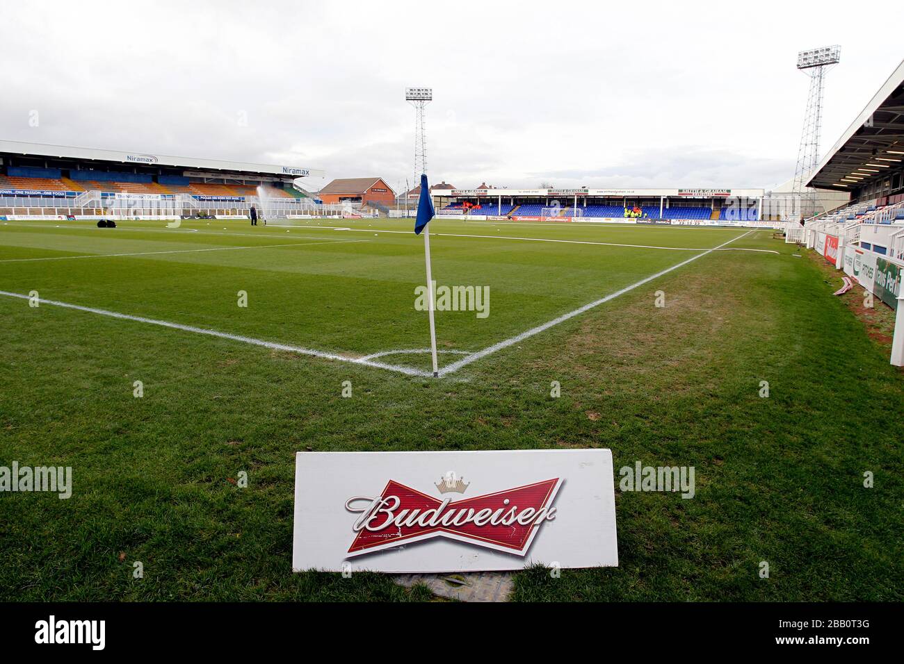 General view of Victoria Park, home of Hartlepool United Stock Photo ...
