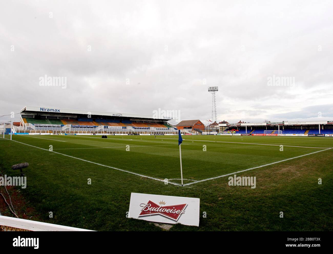 General view of Victoria Park, home of Hartlepool United Stock Photo ...
