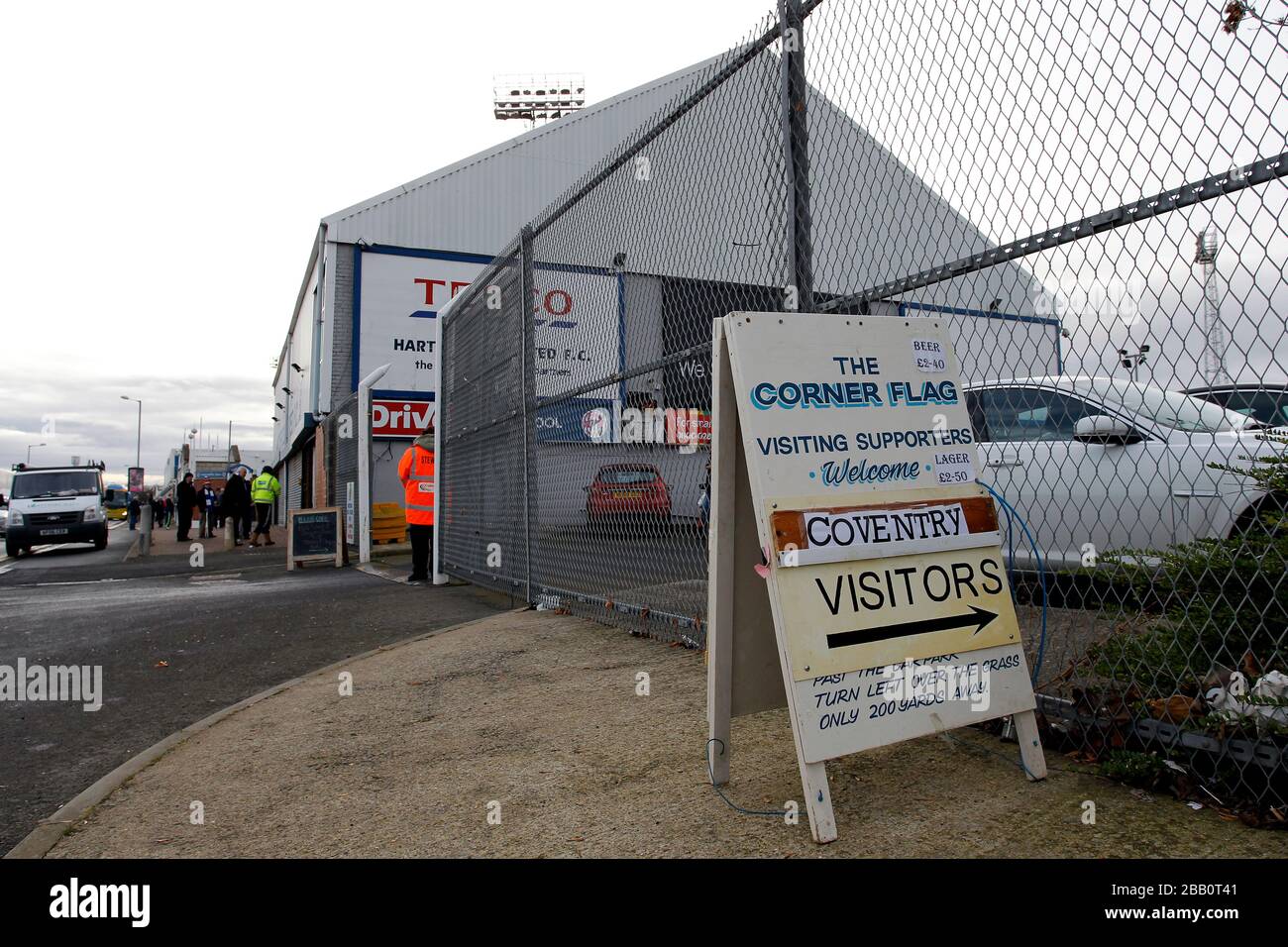 General view of Victoria Park, home of Hartlepool United Stock Photo ...