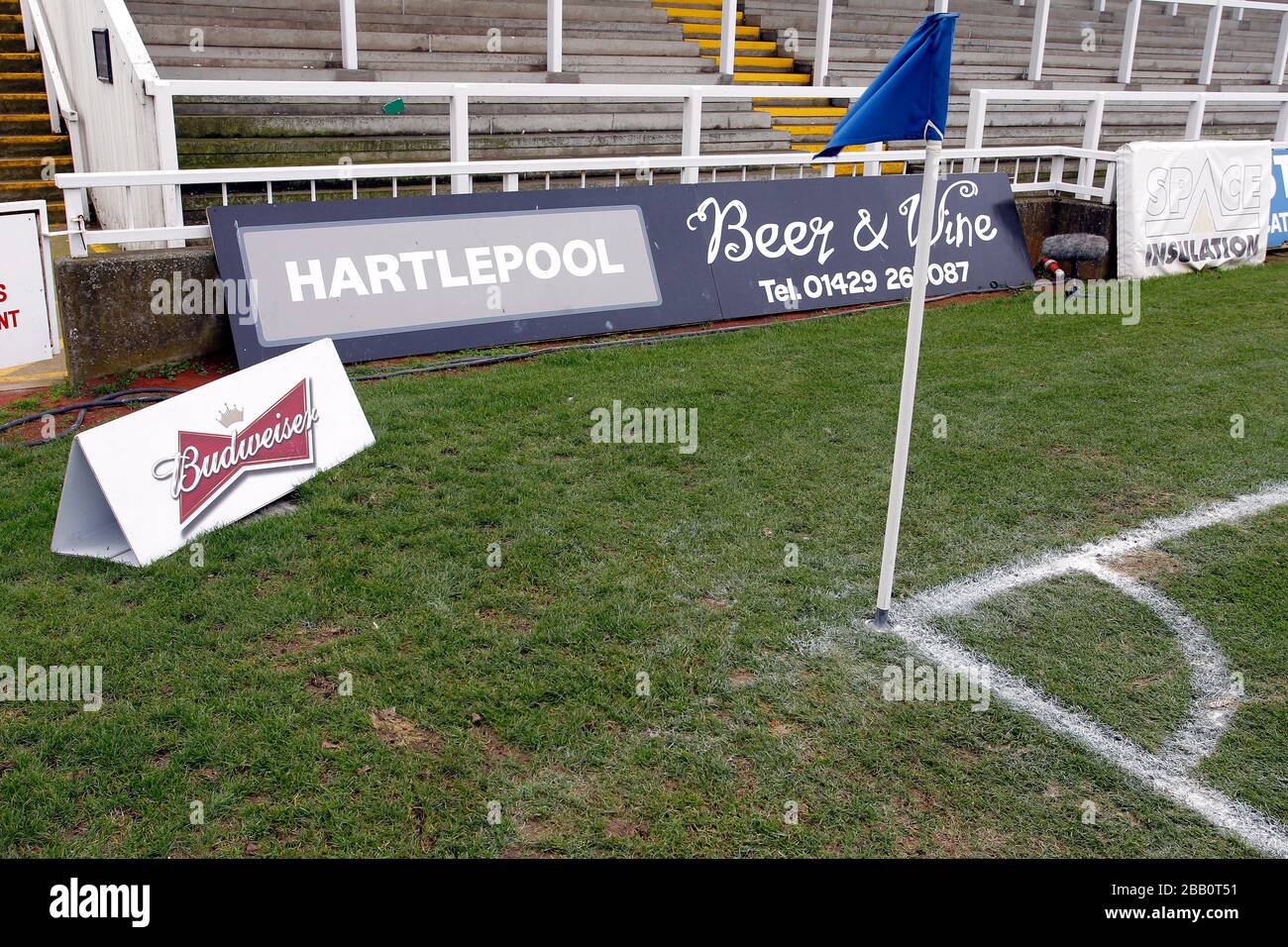 General view of Victoria Park, home of Hartlepool United Stock Photo ...