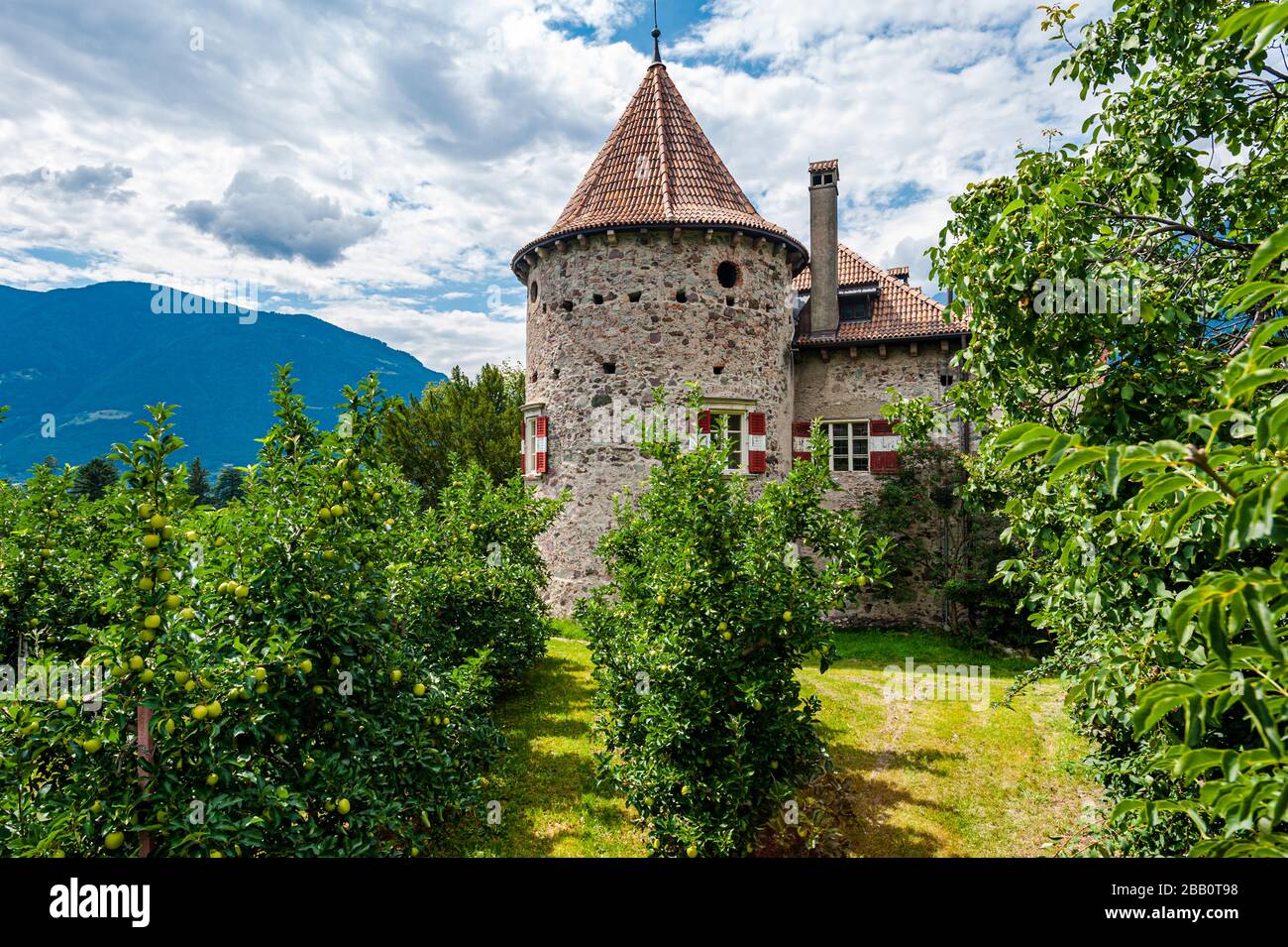 Italy South Tyrol - Merano - Maia Alta - Planta Greifen Castle Stock ...