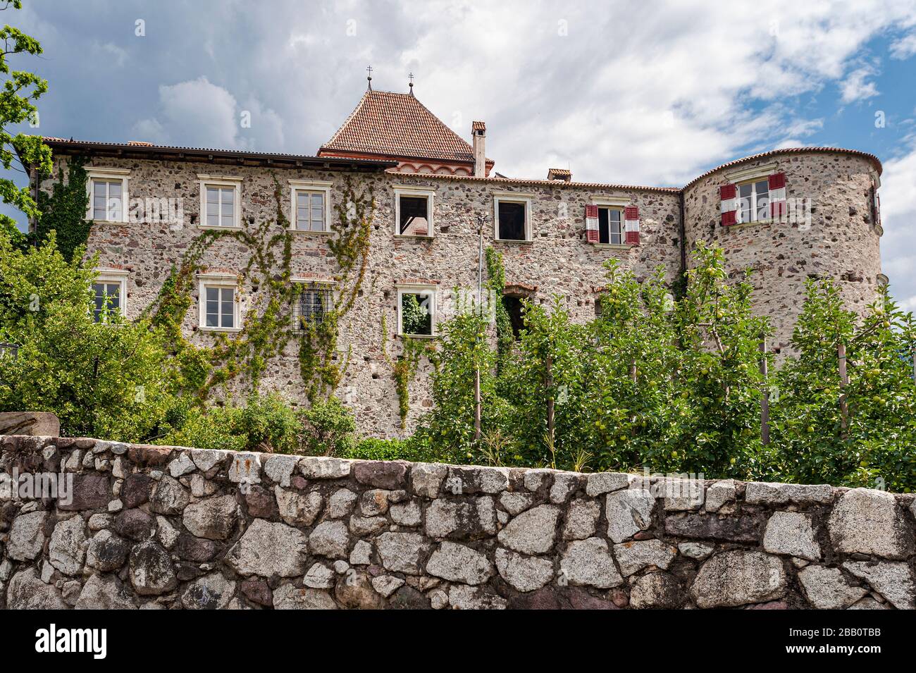 Italy South Tyrol - Merano - Maia Alta - Planta Greifen Castle Stock ...