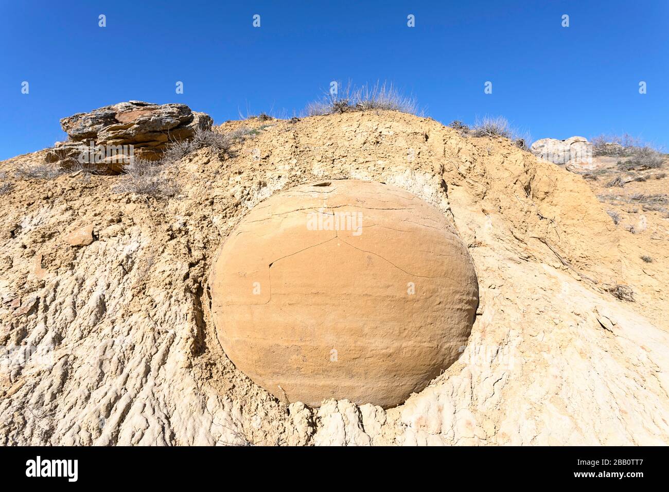 The round core of broken geological spherical rock formations at Valley ...